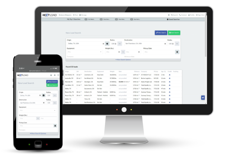 Find your NextLOAD | Free Load Board for Truckers, Brokers, & Shippers